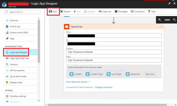 Using Logic App For Iot Remote Monitoring And For Sending Notifications